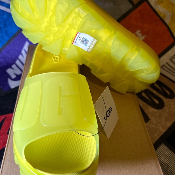 UGG | Shoes | Ugg Womens Jella Clear Slide Sunny Yellow Jelly Sandal ...